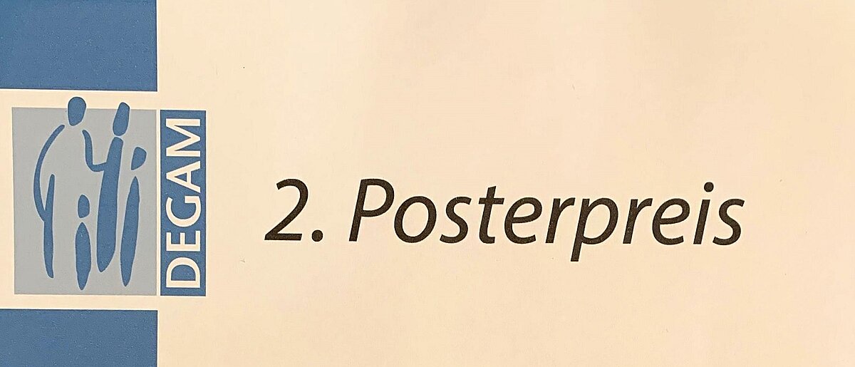 2. Posterpreis beim DEGAM-Kongress - Institut für Allgemeinmedizin
